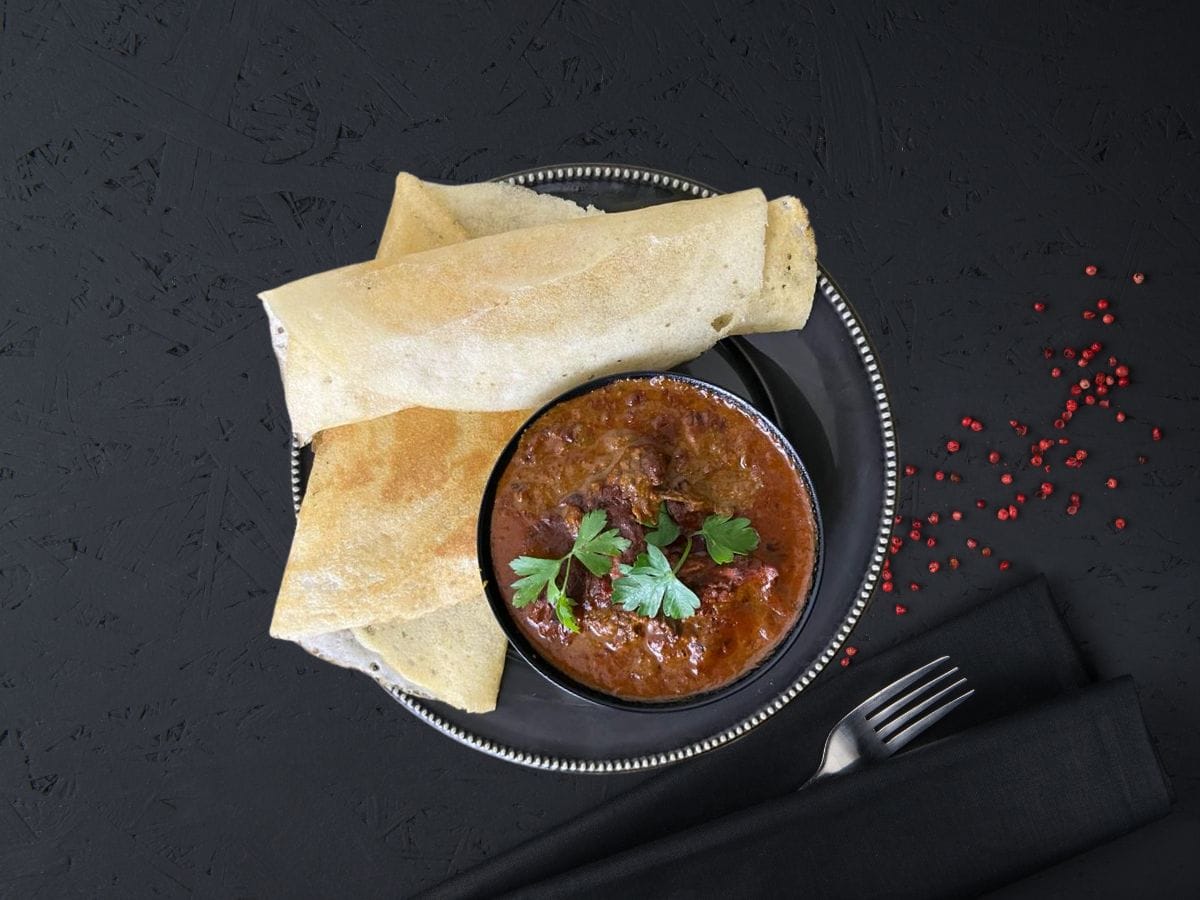 Mom's Special Mutton Curry Dosa - Authentic Indian Delight